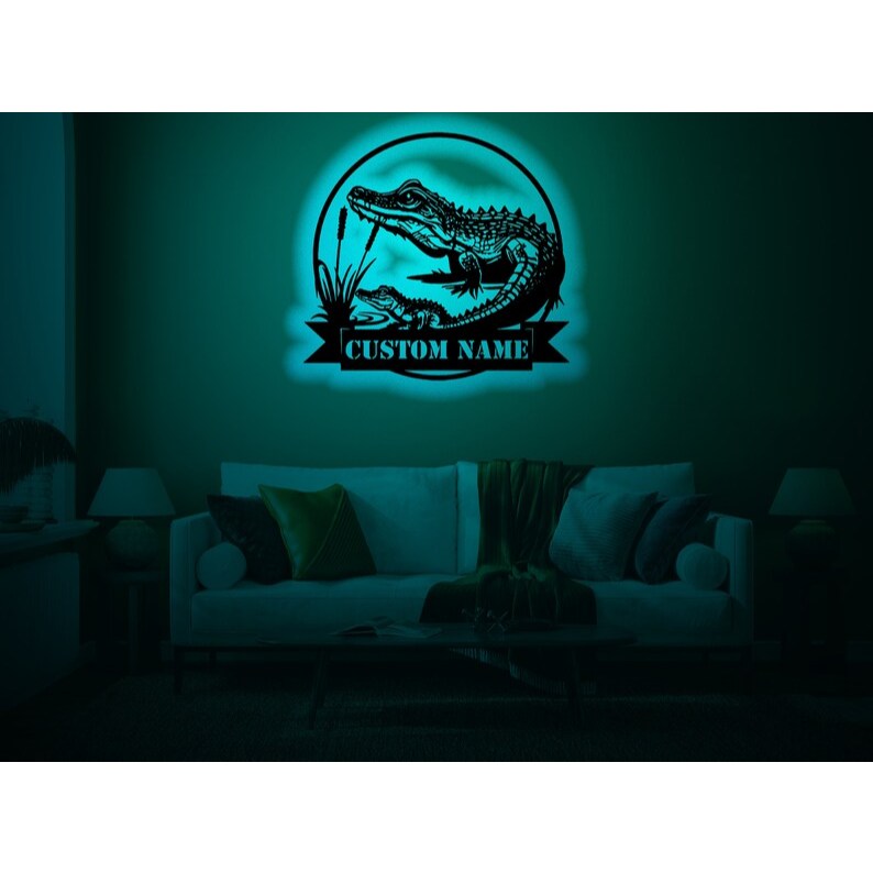 Jual LAMPU HIAS DEKORASI KEREN MOTIF BUAYA Sign With LED | Shopee Indonesia