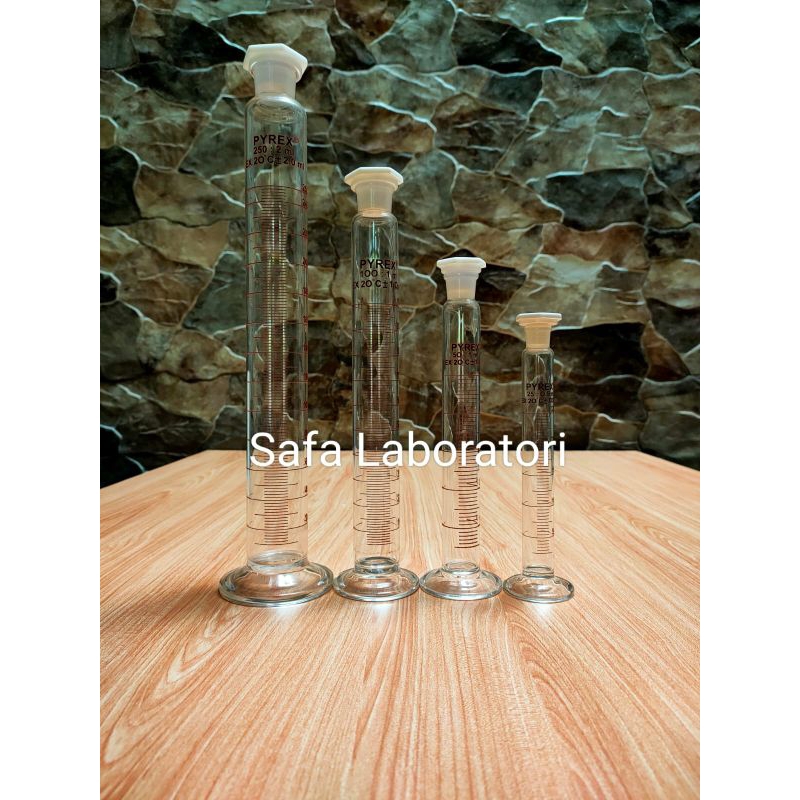 Jual Gelas Ukur 25 ml Pyrex Tutup Plastik / Measuring Cylinder Plastik ...