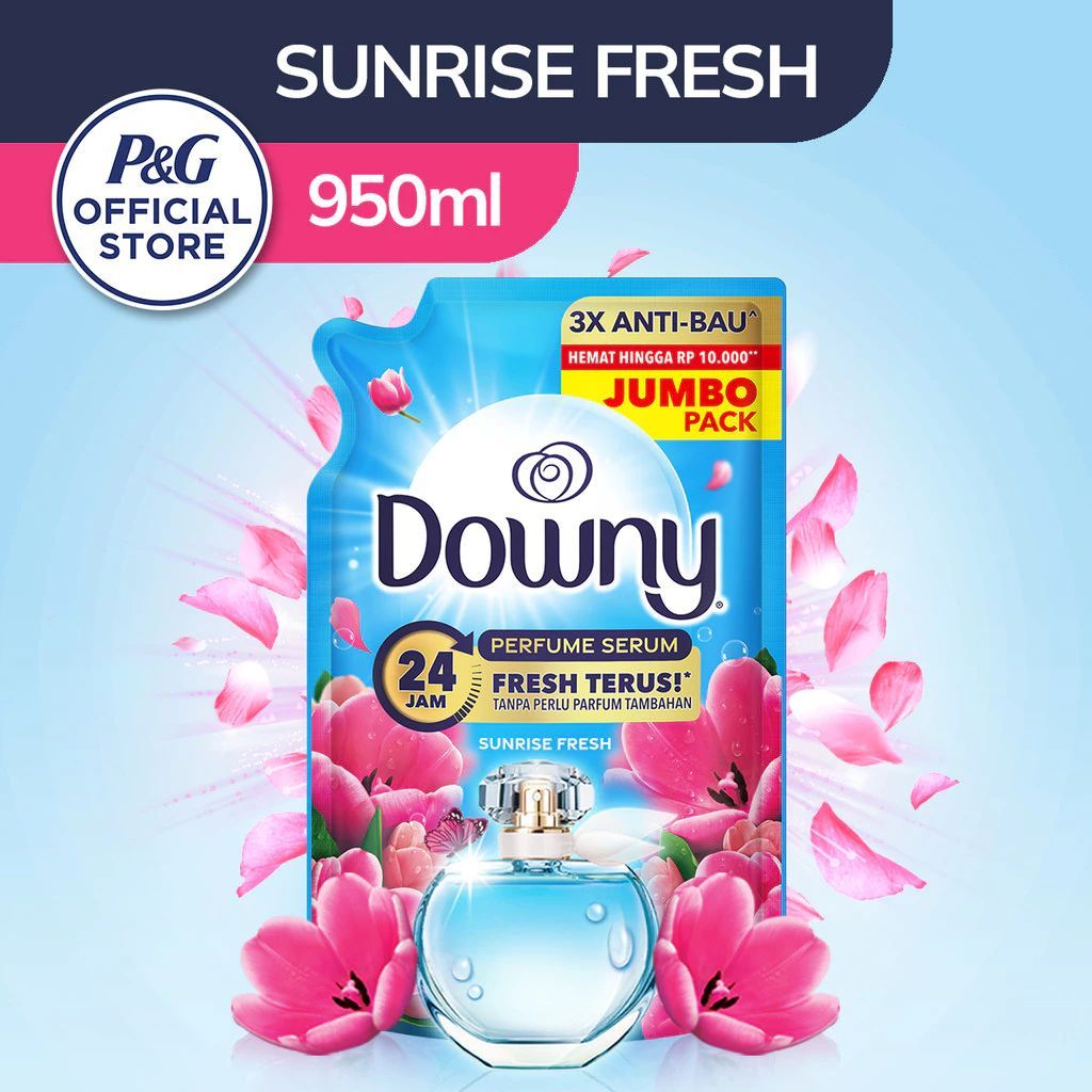 Jual Downy Pelembut dan Pewangi Pakaian Konsentrat Sunrise Fresh 950ml | Shopee Indonesia