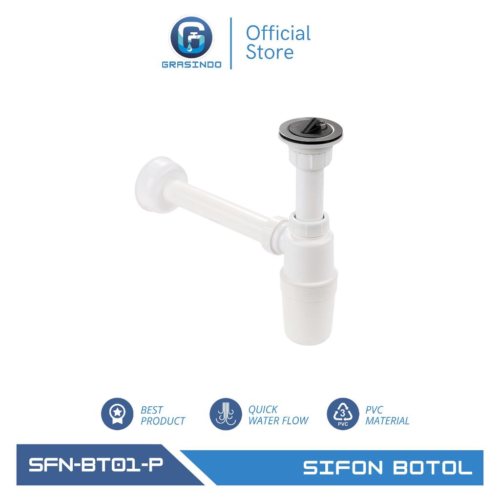 Jual Sivon Sifon Botol PVC Pembuangan Air Wastafel + Afur Merk Oracle ...