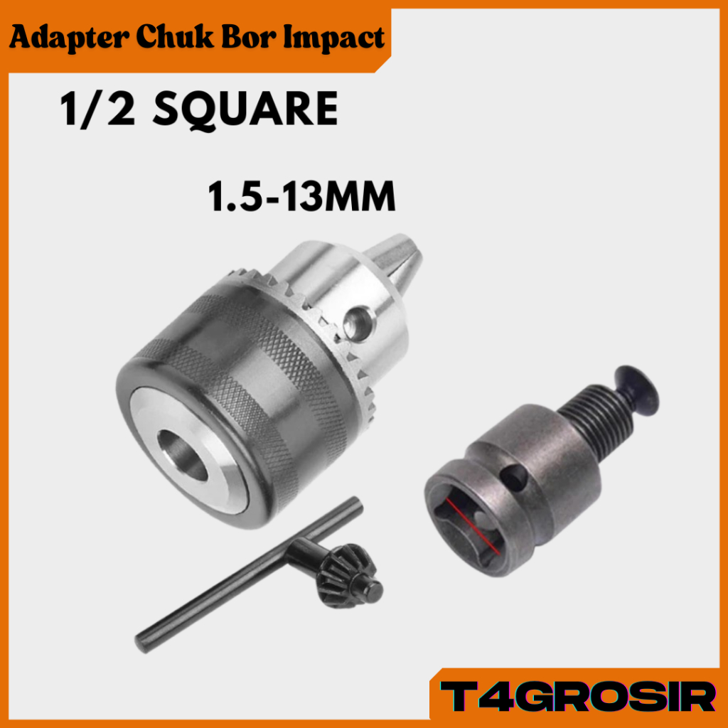 Jual Adaptor Impact Wrench Drill Chuck 13 mm Drill Chuck Kepala Chuck ...