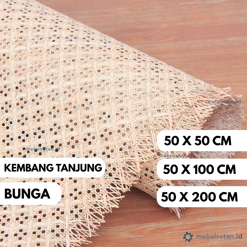 Jual Anyaman Rotan Lembaran Bunga | Webbing Kembang Tanjung 50cm ...