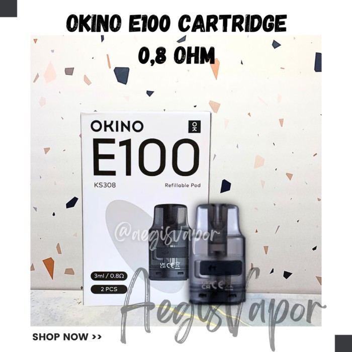 Jual cartridge Okino E100 Cartridge 0.8 ohm Authentic 1buah | Shopee ...