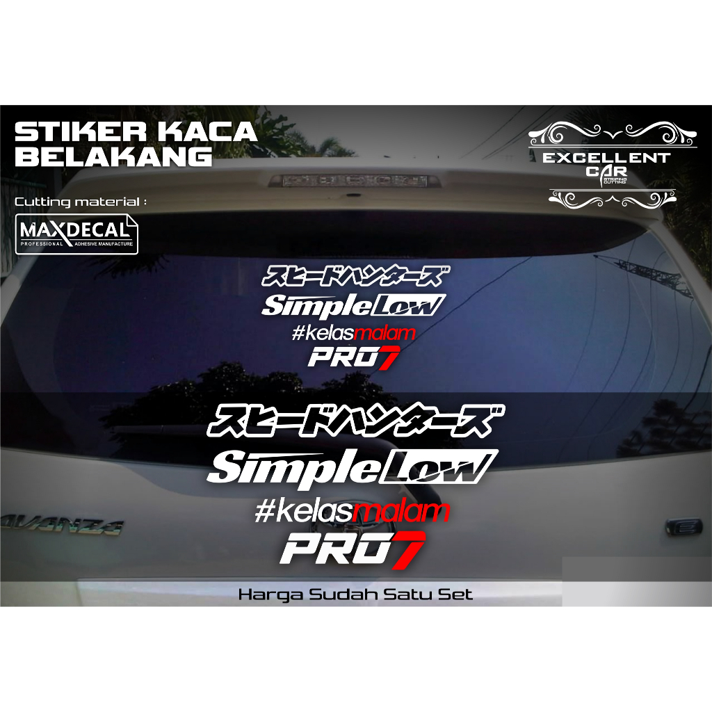 Jual Stiker Mobil - Stiker kaca belakang Sponsor Racing Style - Satu ...