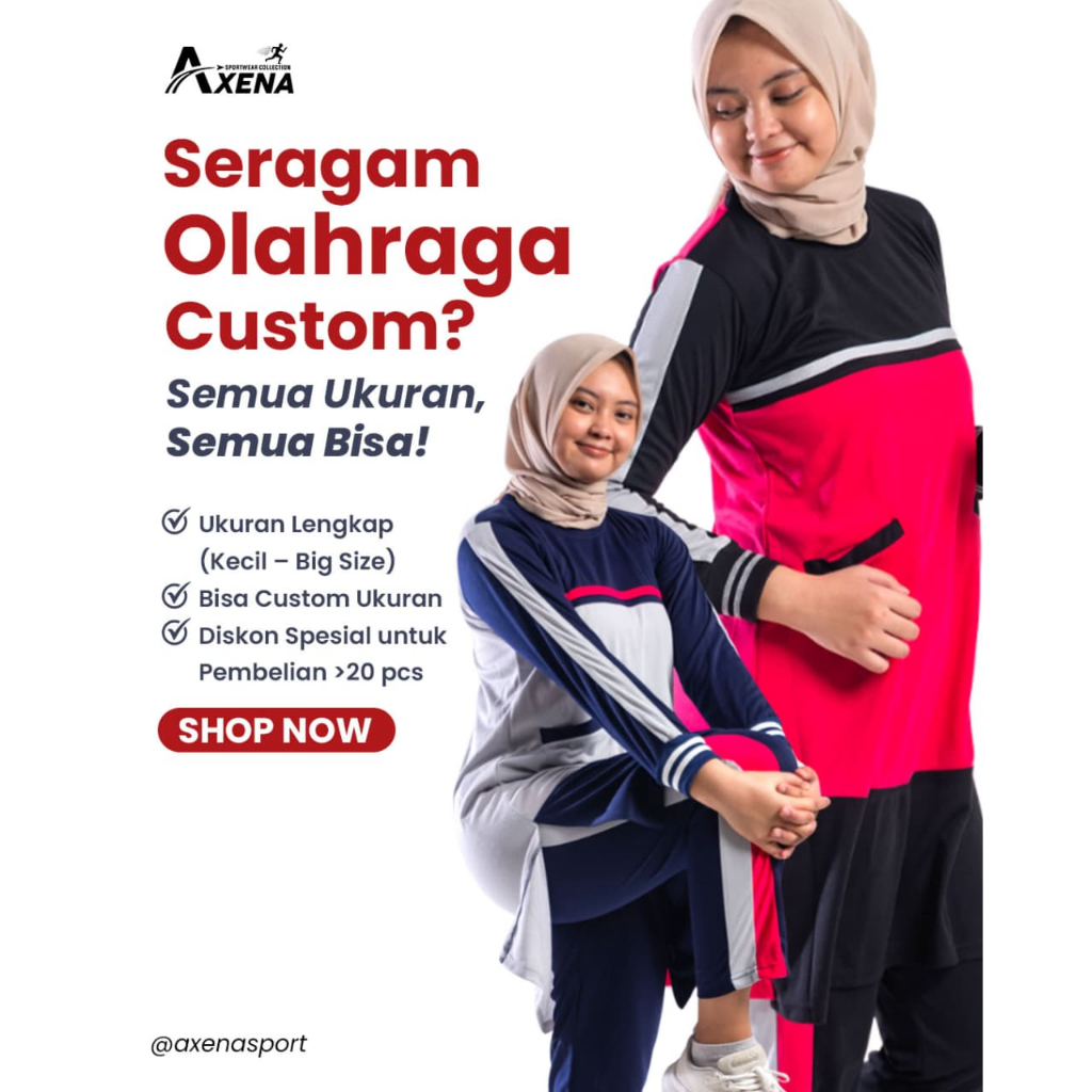 Jual AGNIA Baju Set Olahraga Muslimah - AXENA Sport | Shopee Indonesia