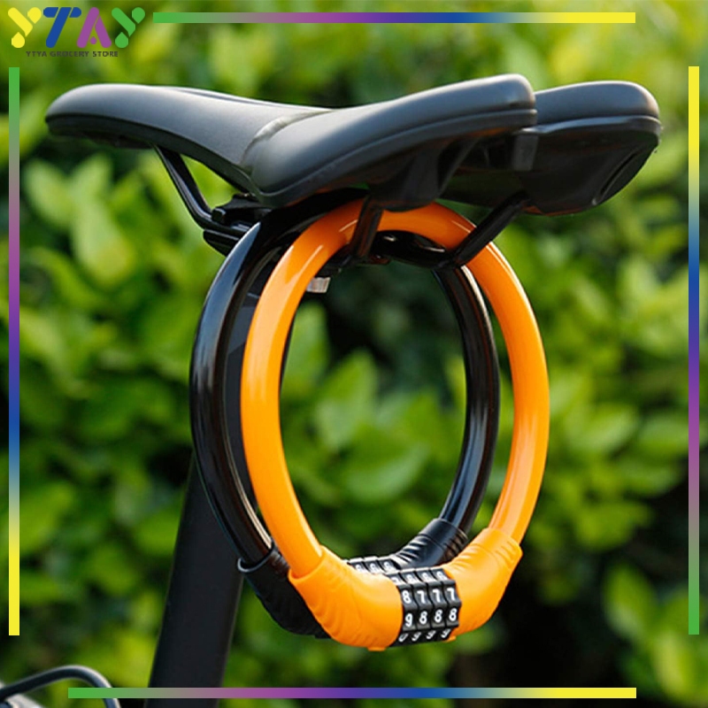 Jual Password Lock Sepeda 4 Digit Anti Maling Kunci Gembok Steel Cable ...