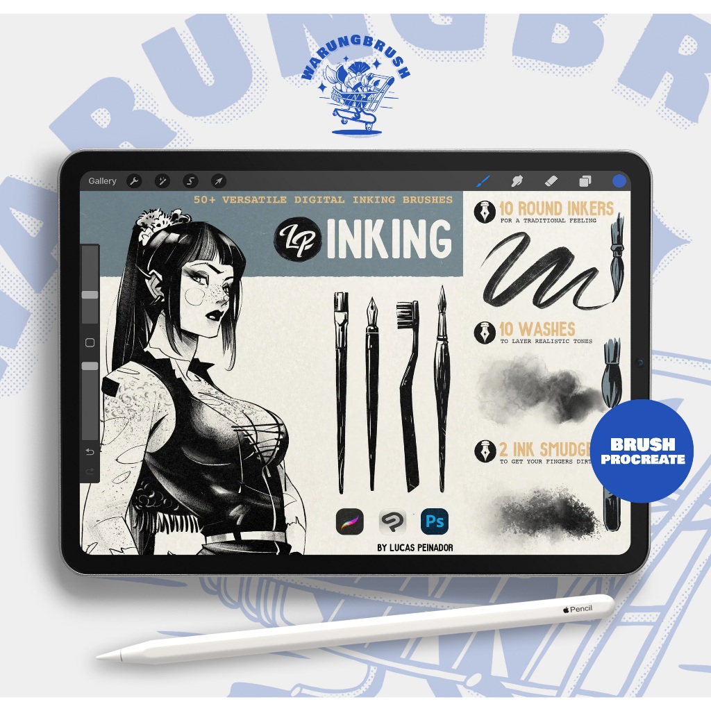 Jual LP Inking Brushes for Procreate, Photoshop, CSP BP00553 | Shopee Indonesia