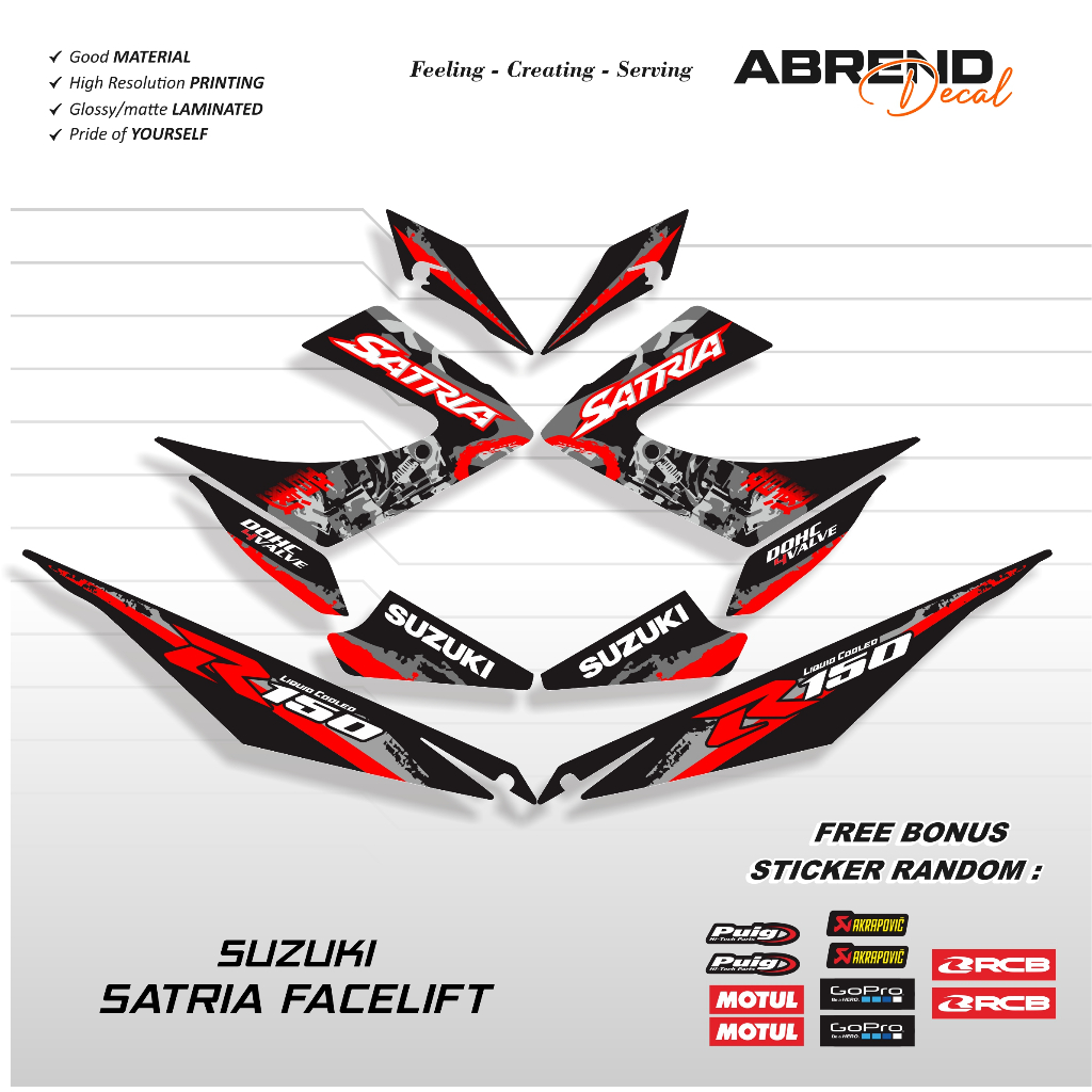 Jual STIKER SATRIA FU FACELIFT GRAFIS PISTON / STICKER SATRIA FU ...