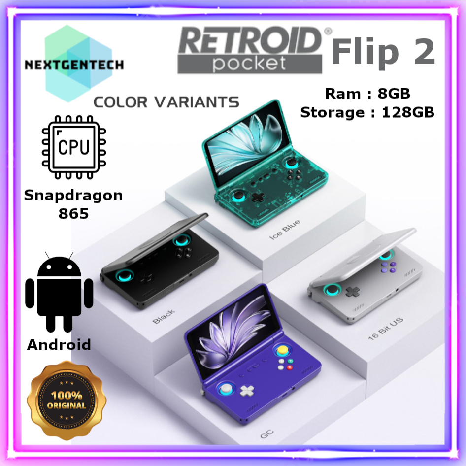 Jual Retroid Pocket Flip 2 Retro Handheld Video Game Console Portable ...