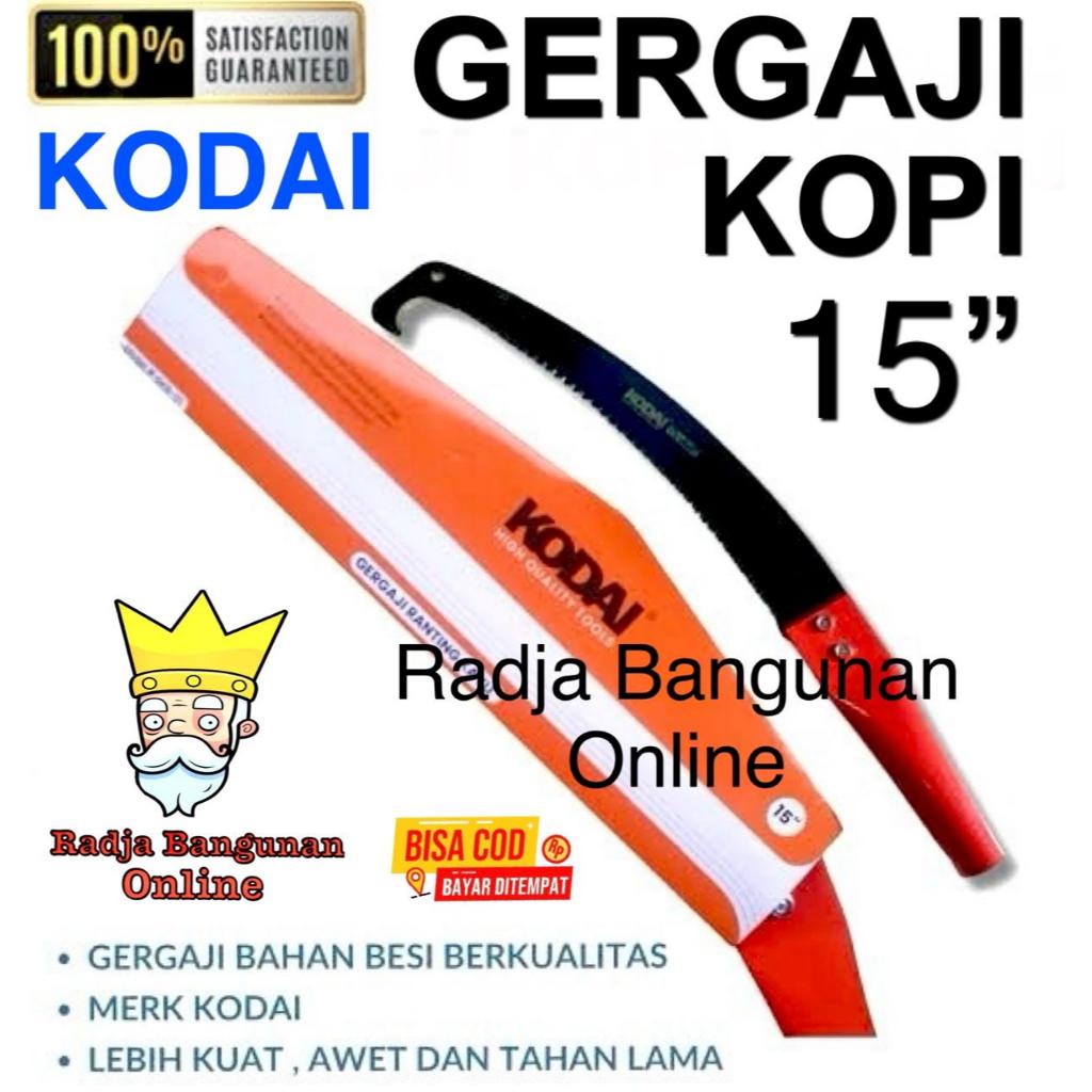 Jual Gergaji Kopi Bengkok Gagang Besi 15" Kodai / gergaji dahan / Graji Dahan Kodai / Gergaji ...