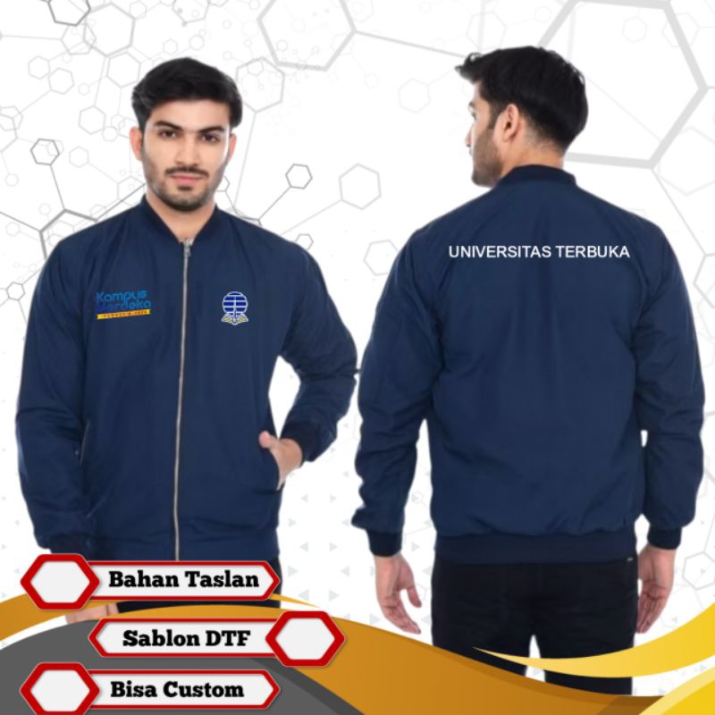 Jual Jaket Universitas Terbuka Jaket UT Kampus Merdeka Bomber Custom ...