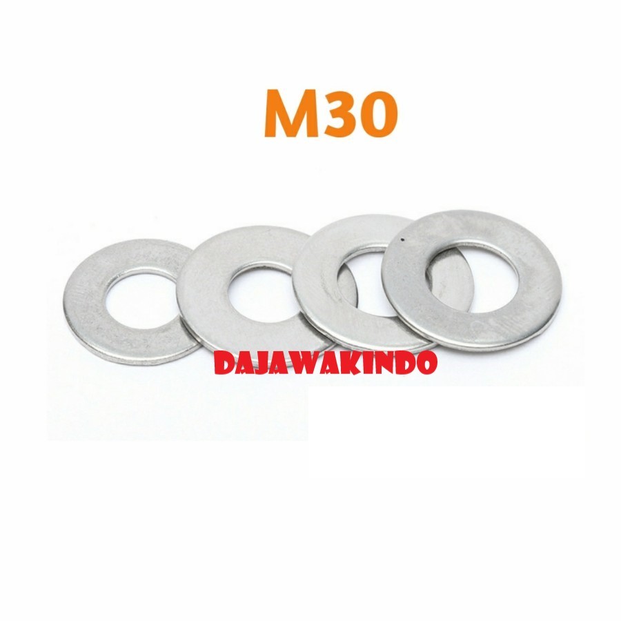 Jual Ring Plat Besi Putih M30 : Washer Plated Galvanis | Shopee Indonesia