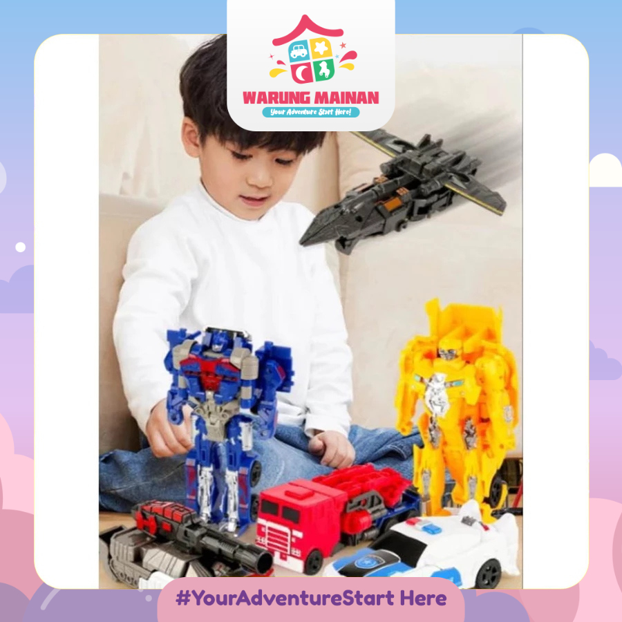 Jual [WARUNGMAINAN] [WM386] Mainan Mobil Robot 2in1 Robot Transformers ...