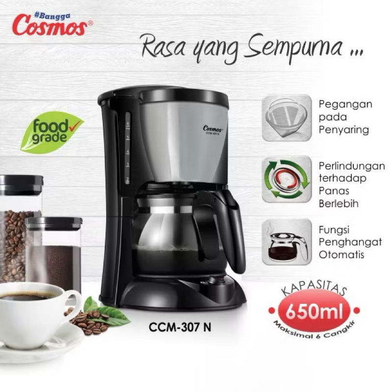 Jual COSMOS Coffee Maker CCM 307N Alat Pembuat Kopi ada Penghangat ...