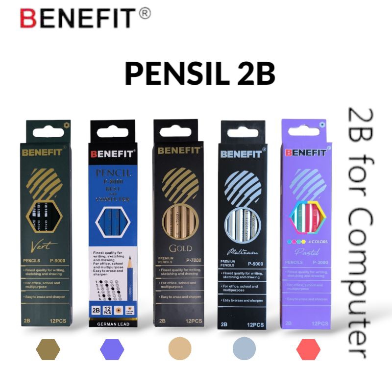 Jual PENSIL 2B MERK BENEFIT (LUSIN) | Shopee Indonesia