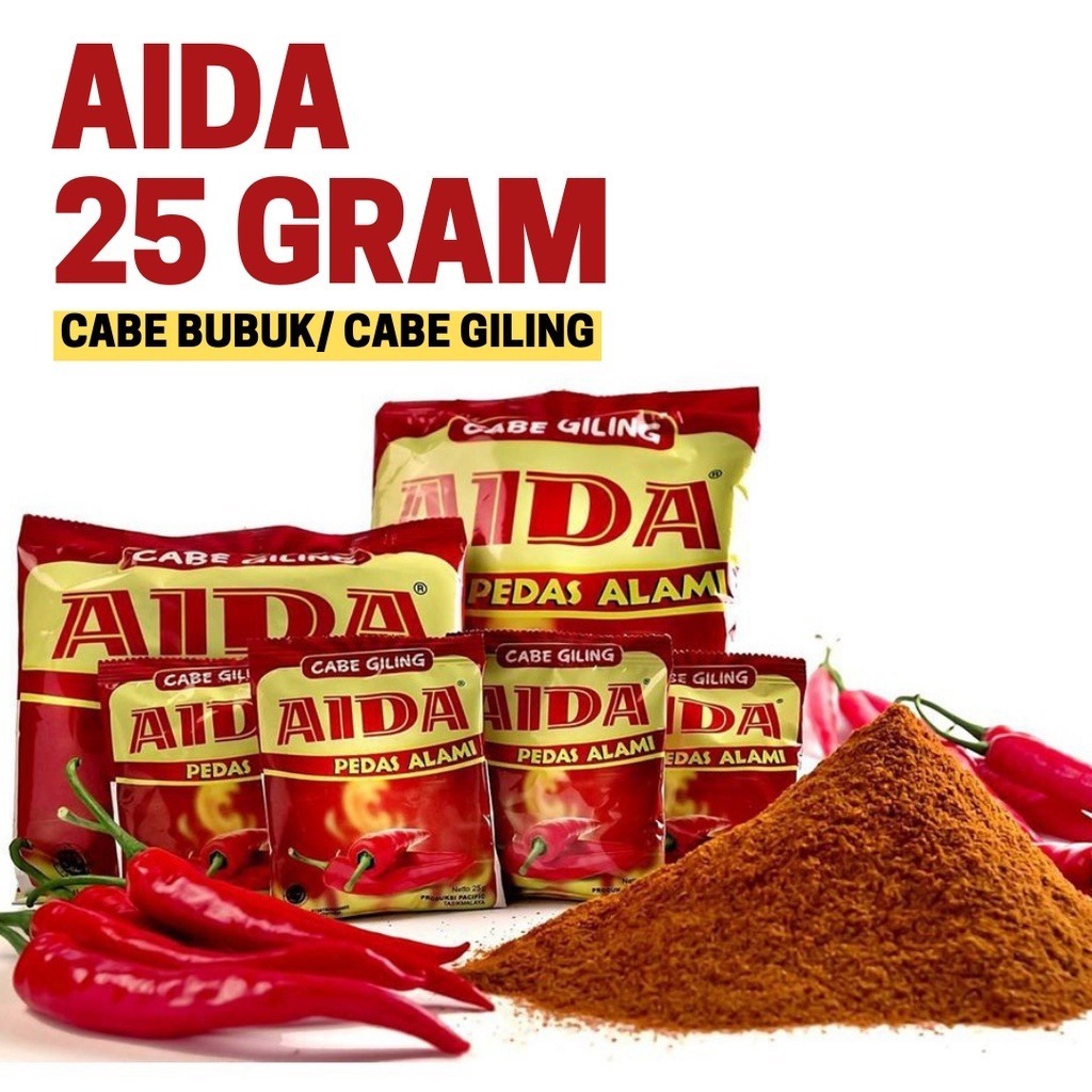 Jual Cabe Bubuk Aida Sachet 25gr | Shopee Indonesia