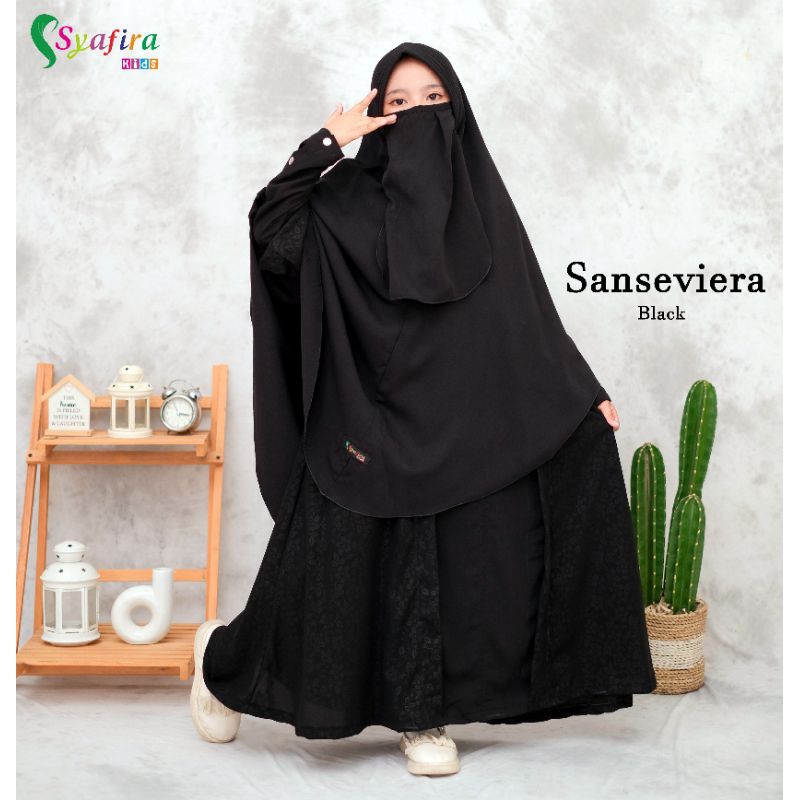 Jual Set Abaya Gamis Hitam/Warna Jilbab Cadar Anak Perempuan Syar'i ...