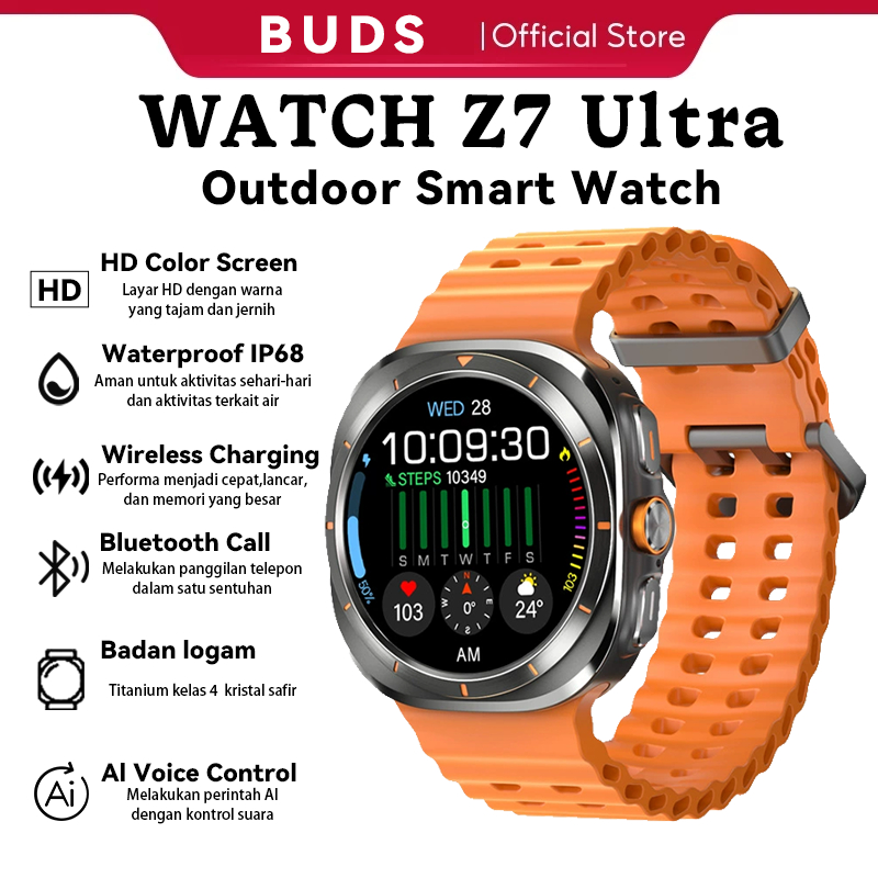 Jual BUDS Z7 Ultra Outdoor Smartwatch Running Pace | Ultra-large screen ...