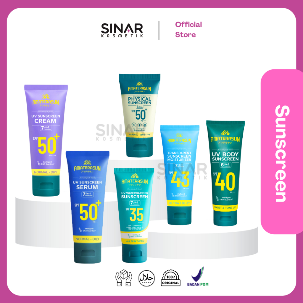 Jual Amaterasun Sunscreen Sunblock Series - UV Water Barrier | UV Sun ...