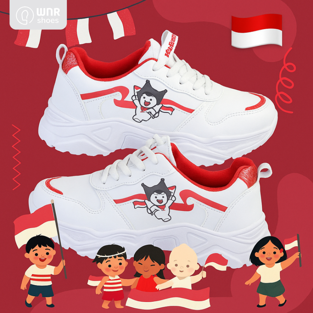 Jual Sepatu Sneaker Kuromi MERAH PUTIH sepatu anak perempuan Clearance ...
