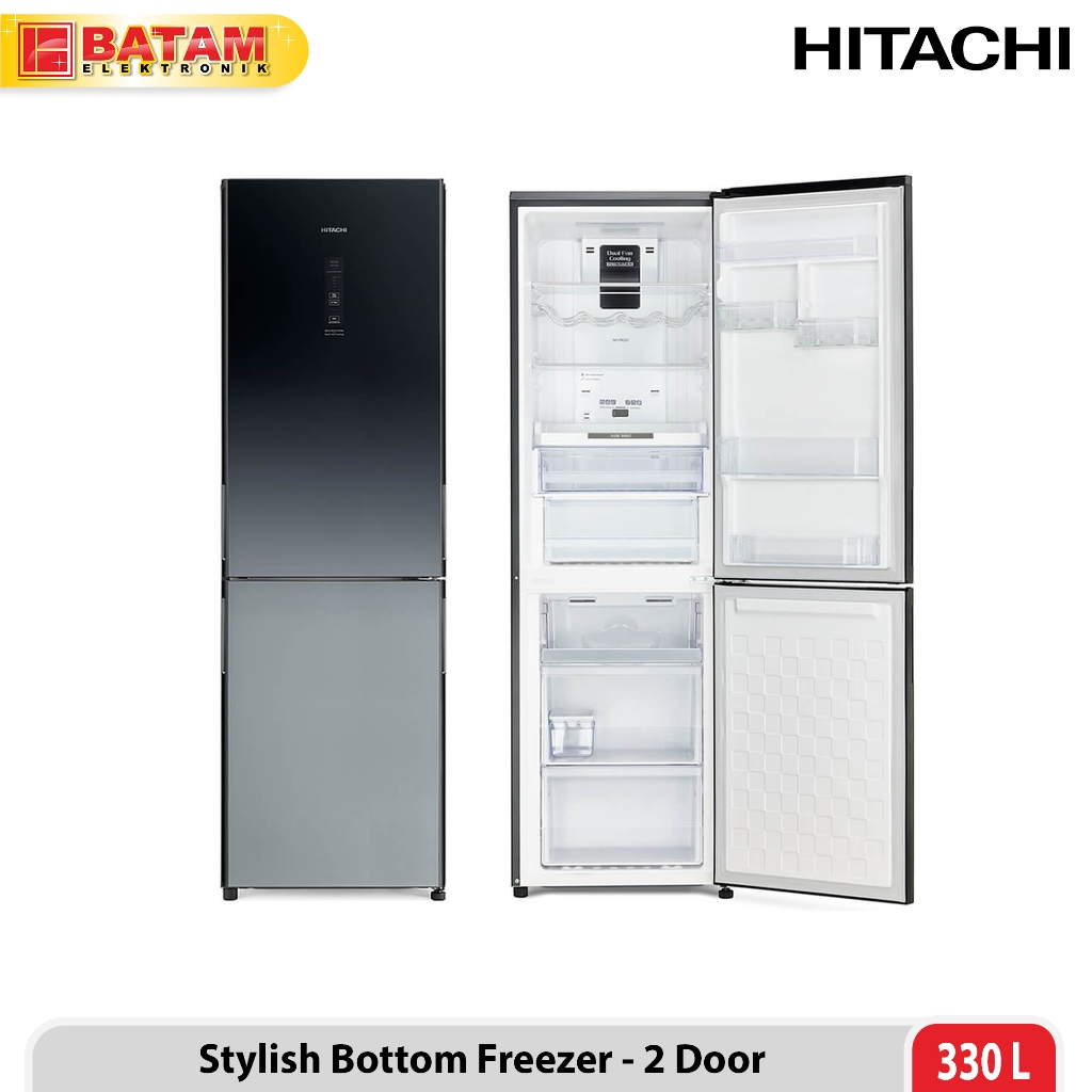 Jual Hitachi Kulkas Freezer Bawah 2 Pintu - Stylish Bottom Freezer 330 ...