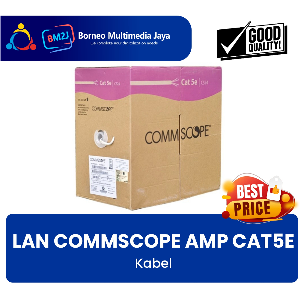 Jual AMP Commscope UTP Cable CAT5E Kabel LAN CAT5 CAT 5 5E 305m roll ...
