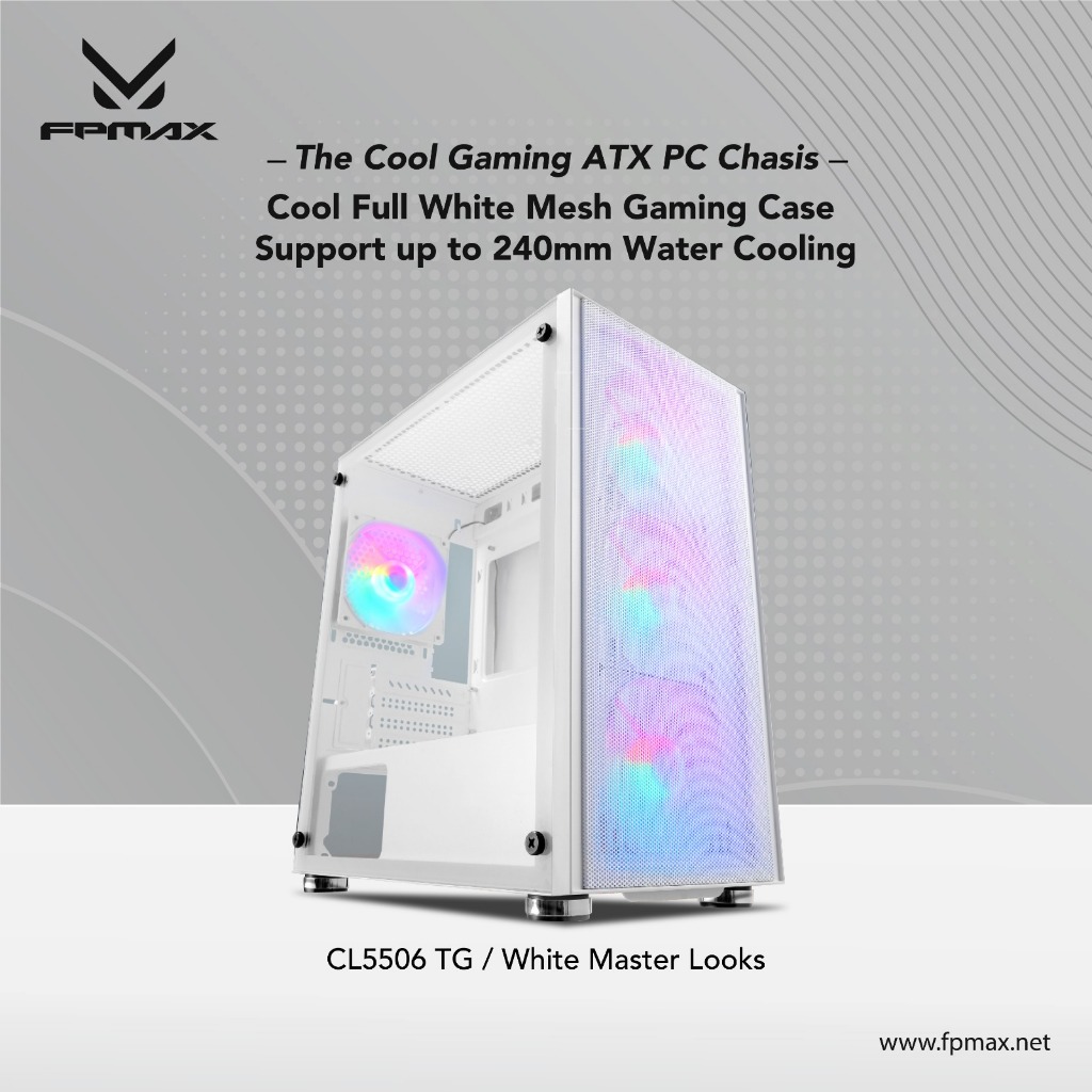 Jual CL5506 TG - FPMAX PC Case with Enlight White Master Look | Shopee ...