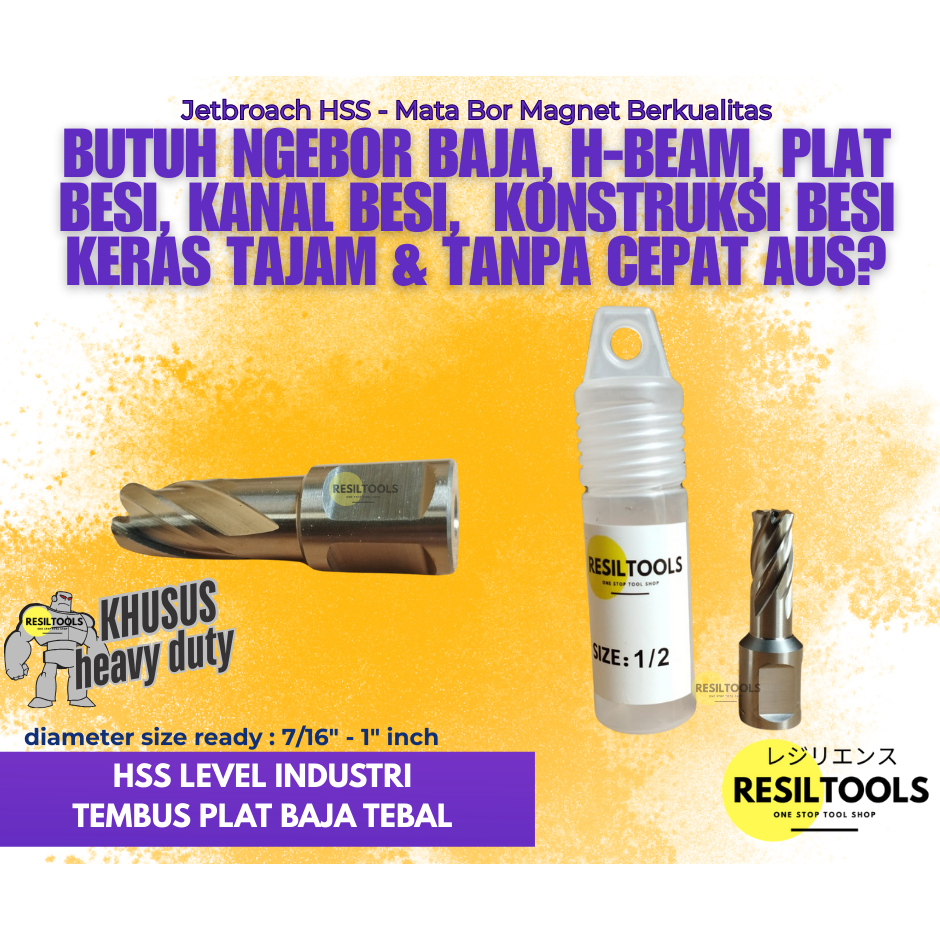 Jual Jetbroach HSS 13/16 Inch Mata Bor Magnet Baja besi Tebal Ukuran 20 ...