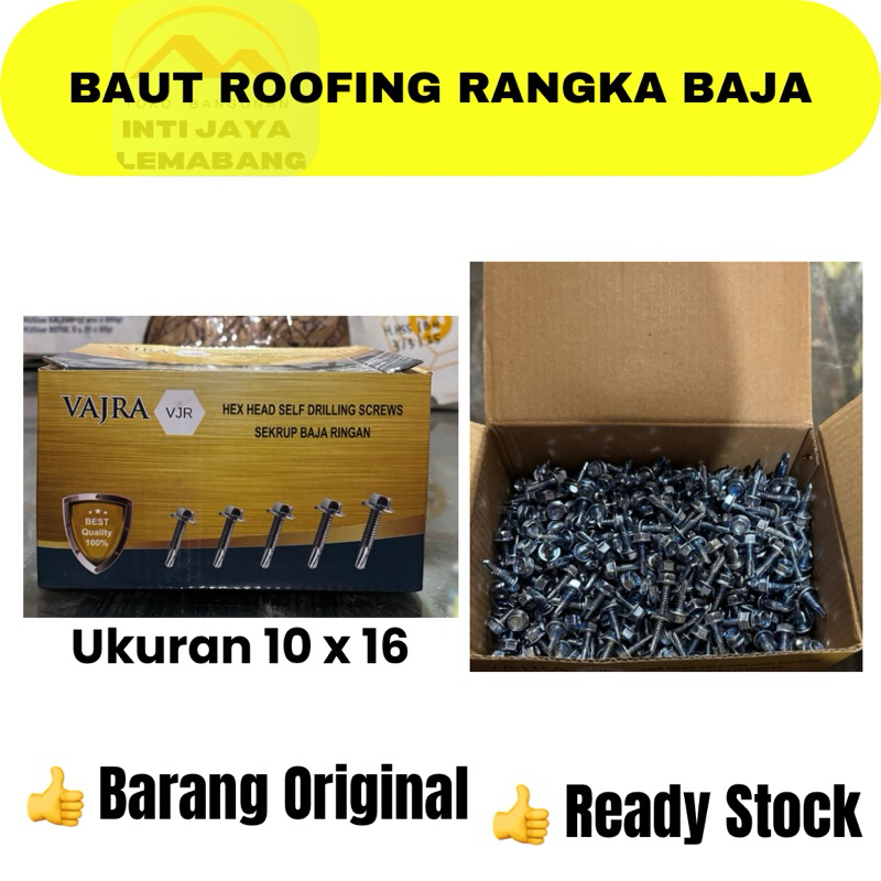 Jual Baut Roofing Taso 10 x 16 (Baut Rangka Baja) | Shopee Indonesia