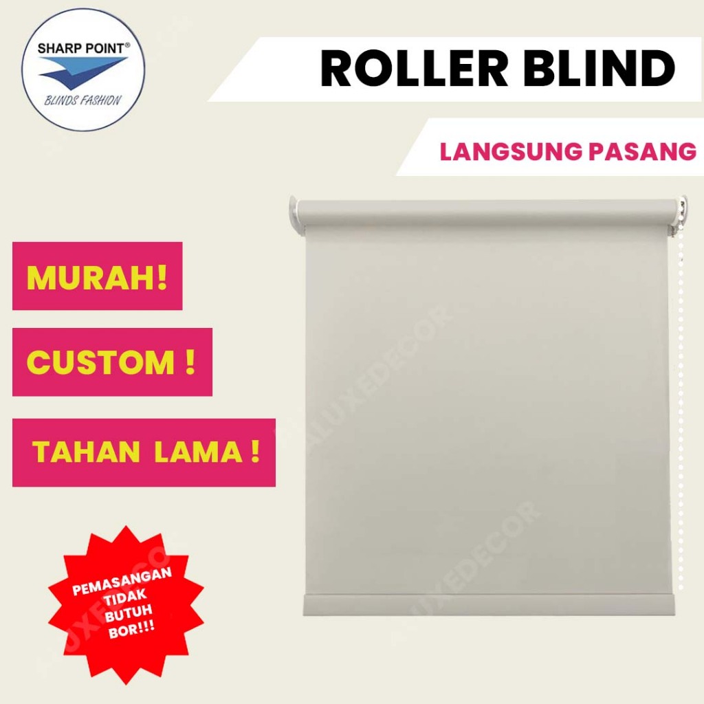 Jual Roller Blind Blackout Sharp Point Tanpa Bor Tanpa Bracket - Tirai ...