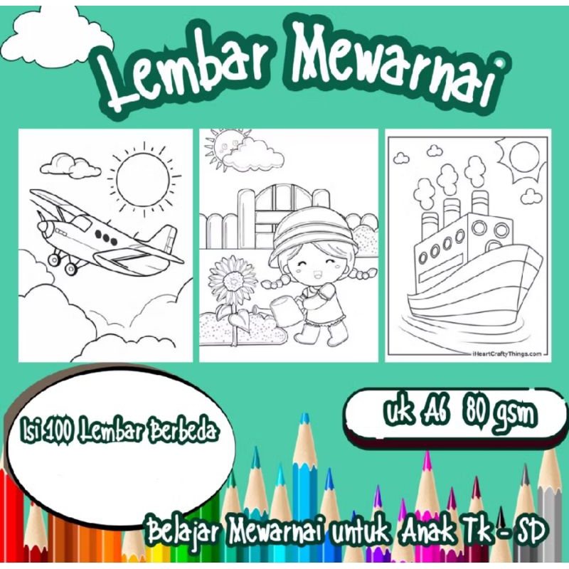 Jual Worksheet Mewarnai untuk anak TK | Shopee Indonesia