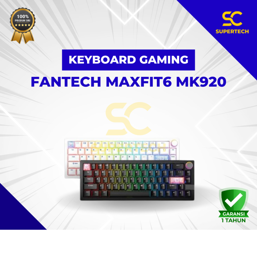 Jual Keyboard Gaming Fantech MAXFIT6 MK920 MK 920 RGB Tri-mode Wireless ...