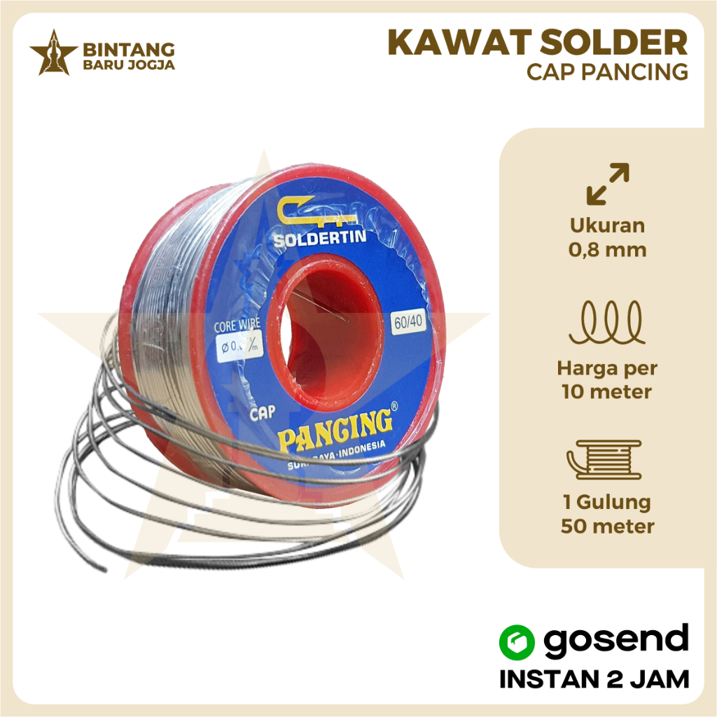 Jual TENOL / Timah Solder POTONGAN 10 METER Wire Cap Pancing 0.8 mm | Shopee Indonesia