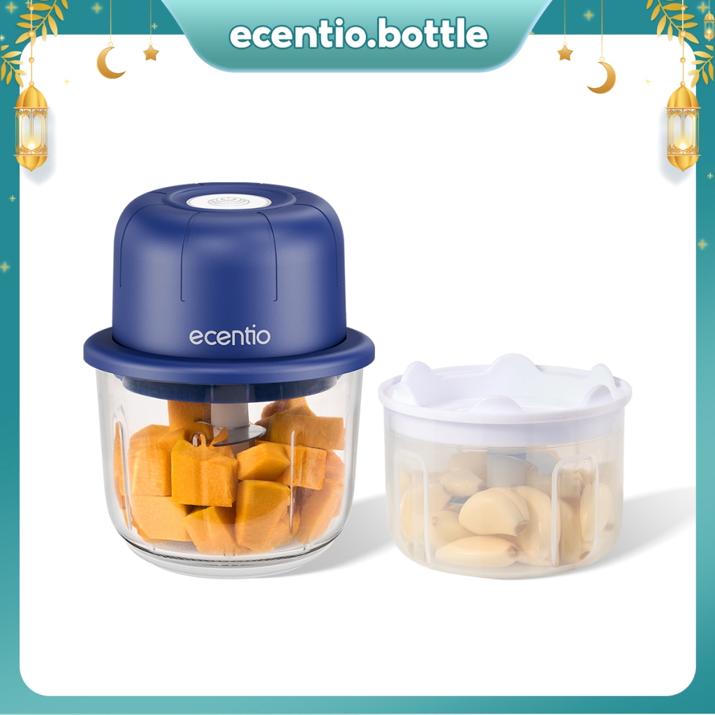 Jual ecentio Kaca Mini Chopper 2in1 Blender Portable 6 pisau+3 pisau ...