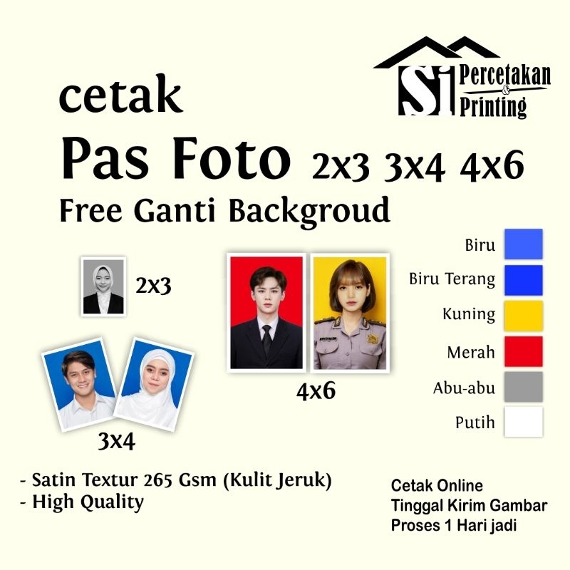 Jual Cetak Pas Foto 2x3 3x4 4x6 | Shopee Indonesia