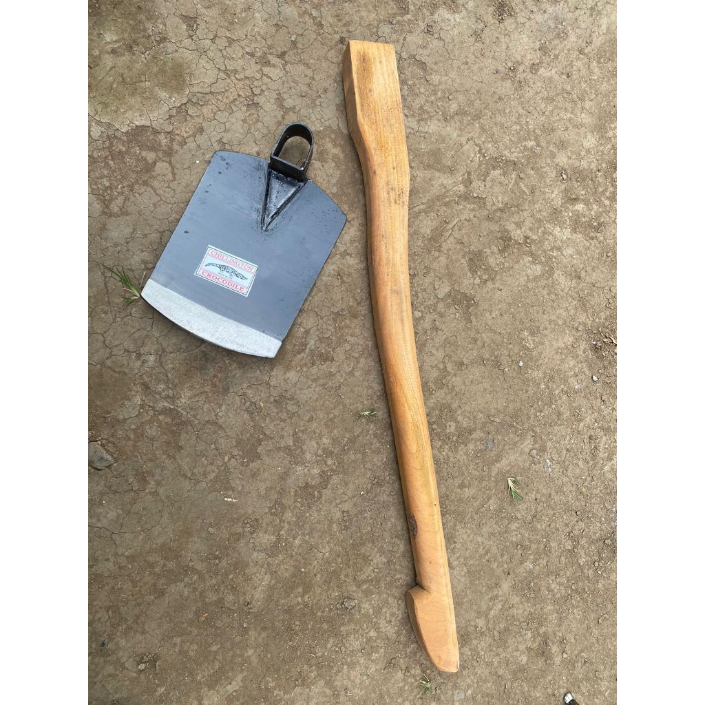 Jual set cangkul tanah crocodile buaya baja gagang kayu | Shopee Indonesia