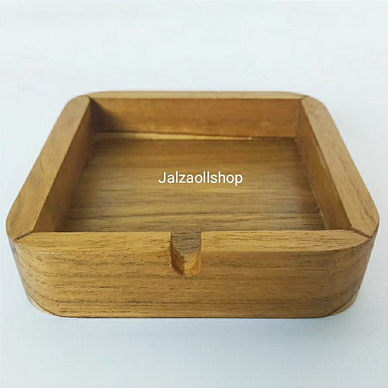 Jual Asbak Kayu Jati / Asbak Kayu Pernis/ Asbak Kotak/ Asbak Rokok ...