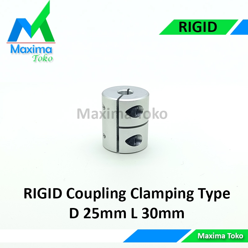 Jual RIGID Shaft Coupling Clamping D25 L30 5x8 5x10 6x8 6x10 6.35x8 6 ...