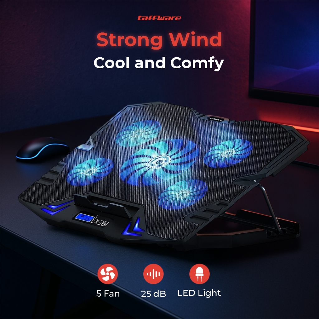 Jual ICE COOREL Cooling Pad Laptop 5 Fan - Cooling Pad Laptop Gaming ...