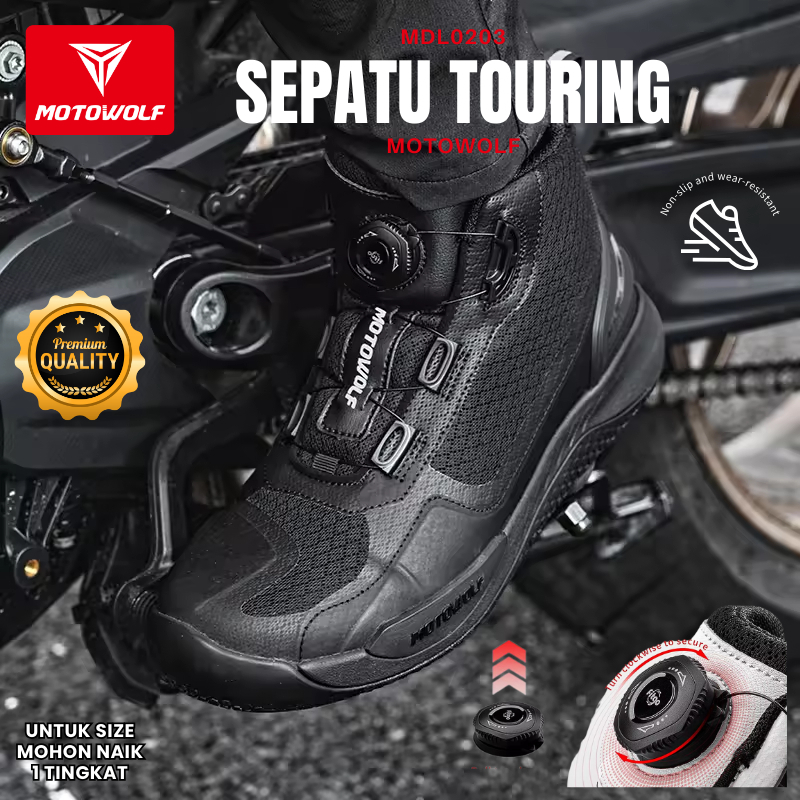 Jual Sepatu Motor Touring Motowolf Boots Adventure Touring Sunmori ...