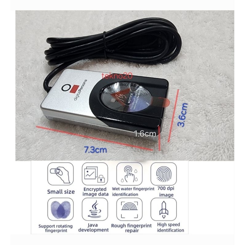 Jual Personal Digital Fingerprint URU4500 USB Fingerprint Scanner | Finger Print Reader USB ...