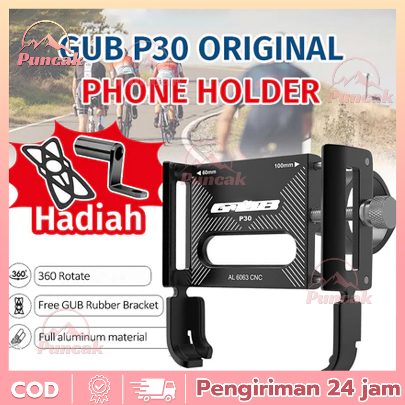 Jual 【PUNCAK】GUB P30 P10 G-81 Original Holder HP Motor Full Besi Alumunium Alloy Breket Tempat ...