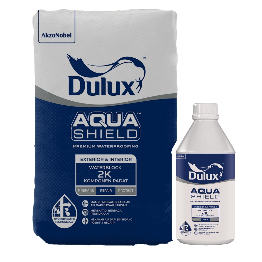 Jual Dulux Aquashield 2K Water Block / Cat Dak / kolam sika 107 Anti Bocor - 25 KG | Shopee ...