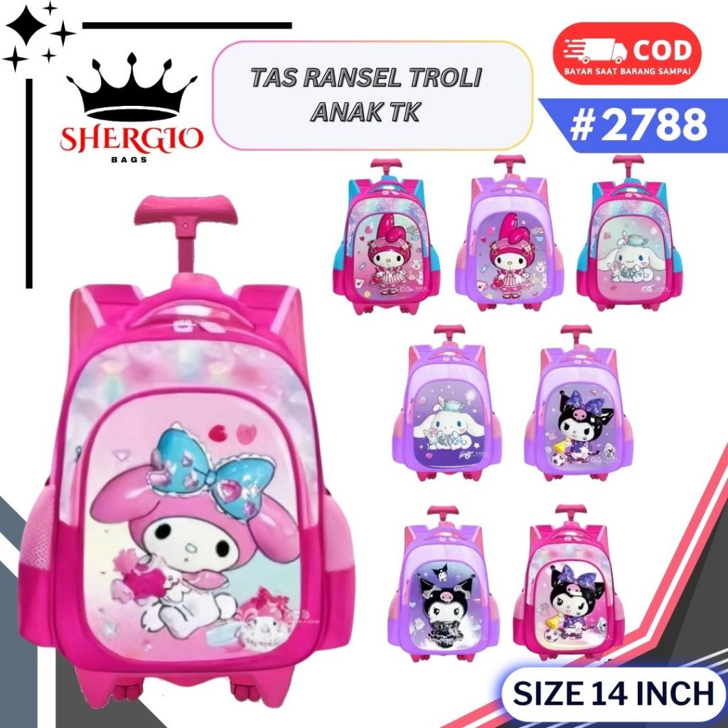 Jual Tas TROLI Anak Sekolah TK / Paud Perempuan Untuk Anak Cewek TK / Paud karakter timbil 3D ...