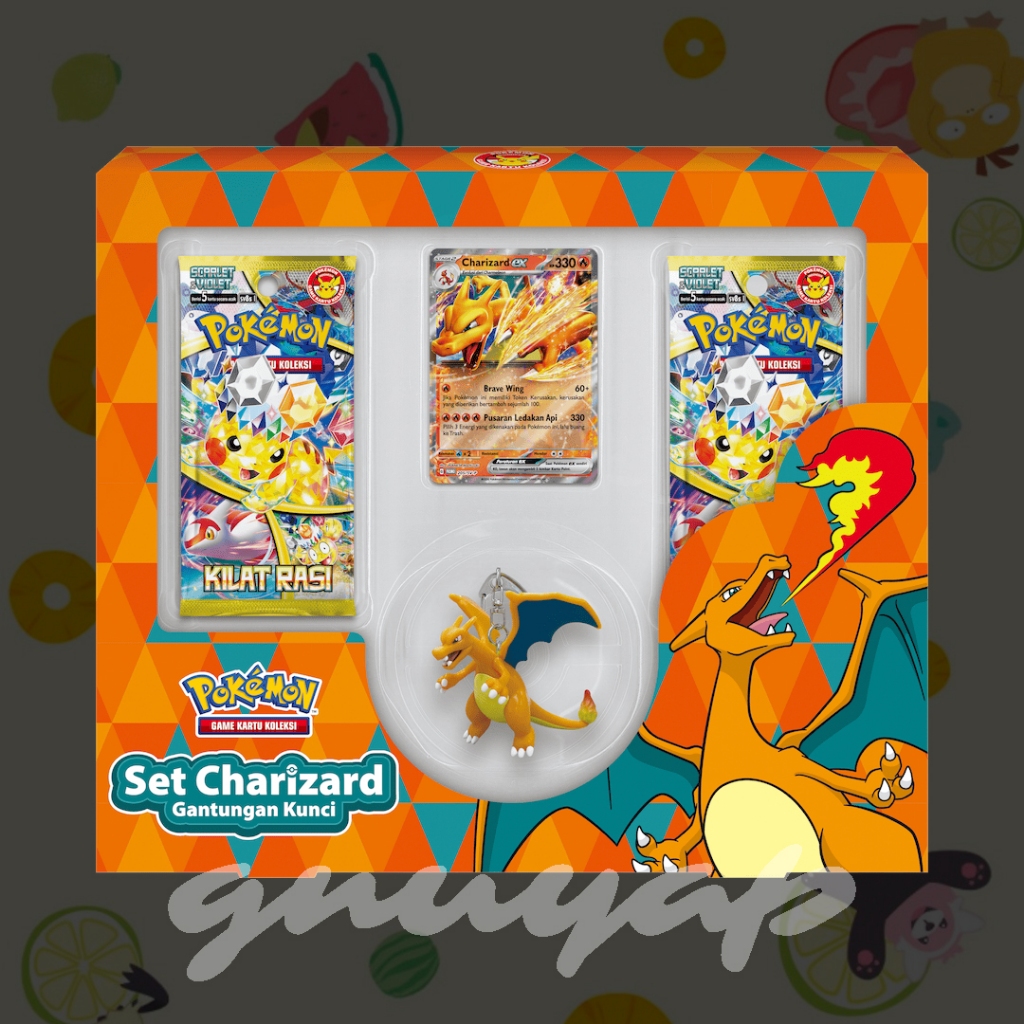 Jual set pikachu charizard berkemeja batik gantungan kunci kolektor bimbingan rasi spesial seri ...