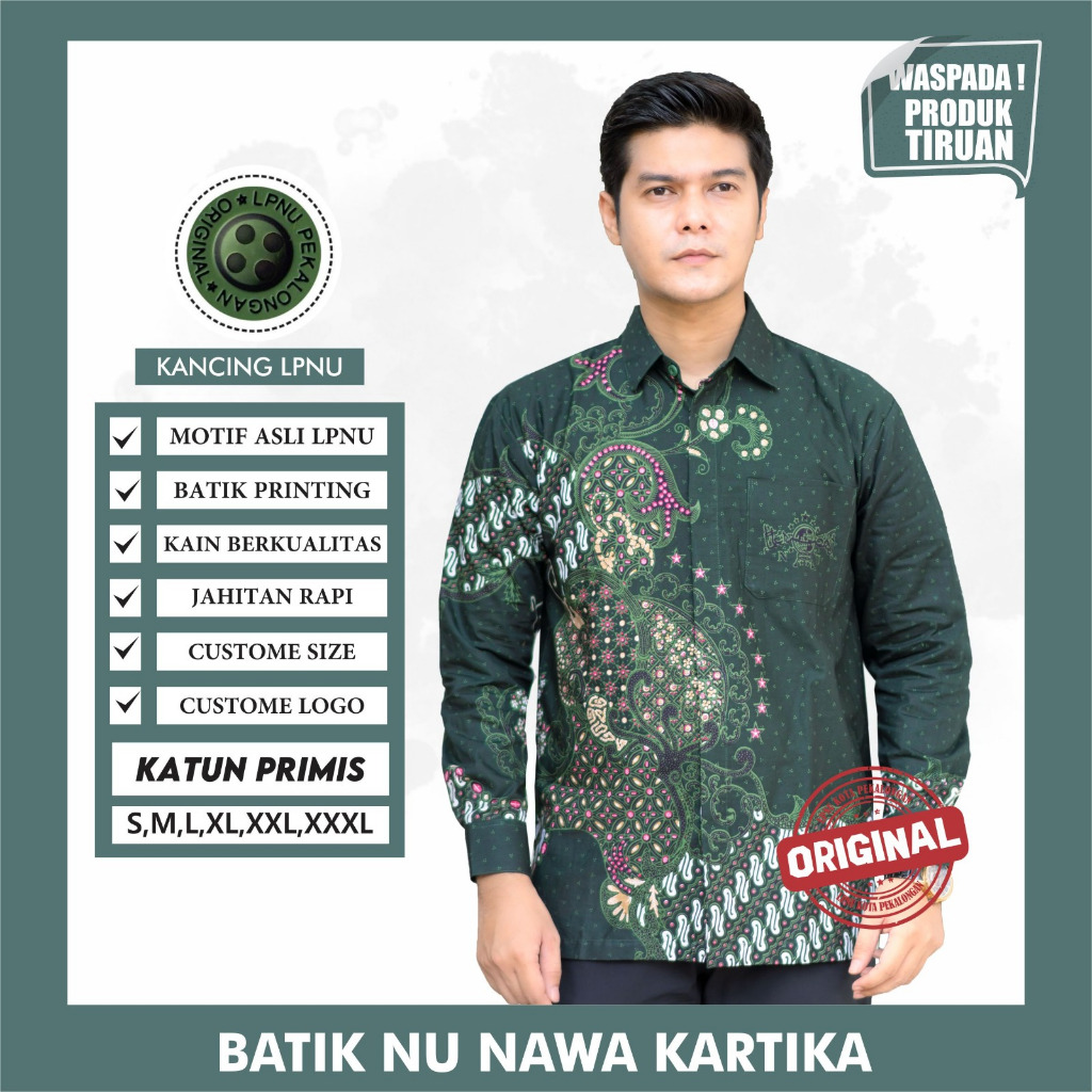 Jual Batik NU Naka Kemeja NU Nawa Kartika Batik NU Naka Batik NU Abad 2 ...