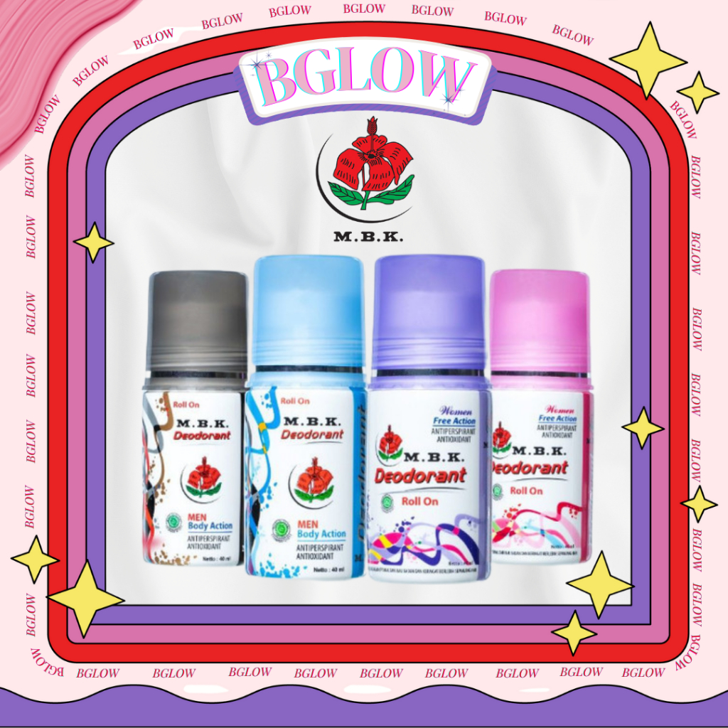 Jual M.B.K MBK Deodorant Roll On 40 ML | BLACK BLUE PINK PURPLE l Pewangi ketiak l Ketiak wangi ...