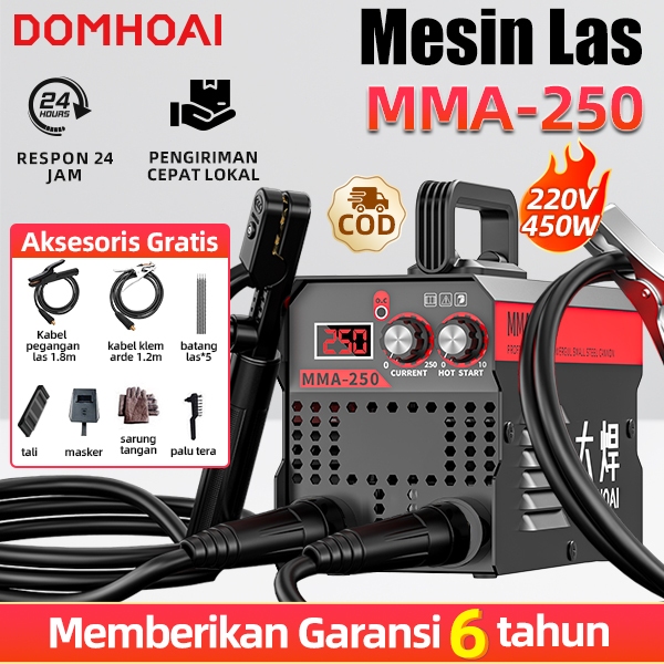 Jual DOMHOAI Mesin Las MMA-250 Inverter Las Listrik Portabel Inverter IGBT Tampilan Digital ...