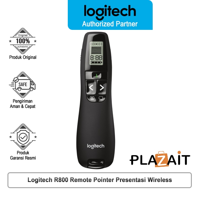 Jual Logitech R800 Remote Pointer Presentasi Wireless Laser Hijau ...