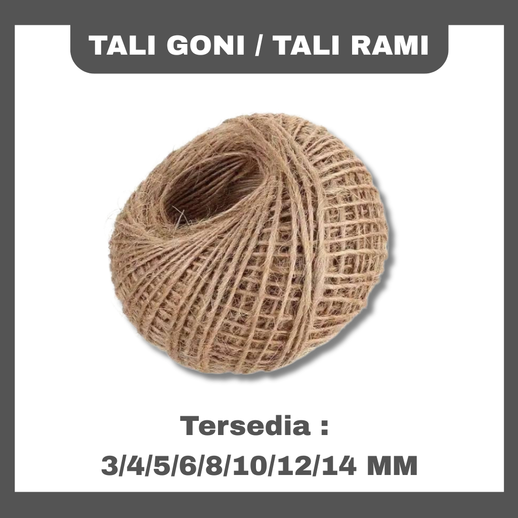 Jual Tali Goni 3mm s/d 14mm PER METER Tali Goni / Tari Serat Goni ...